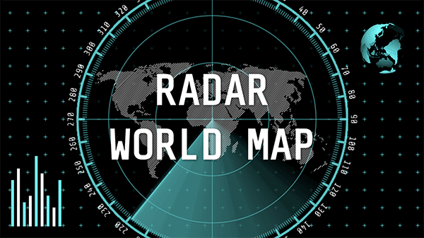 Mappemonde radar | Modèles Genially